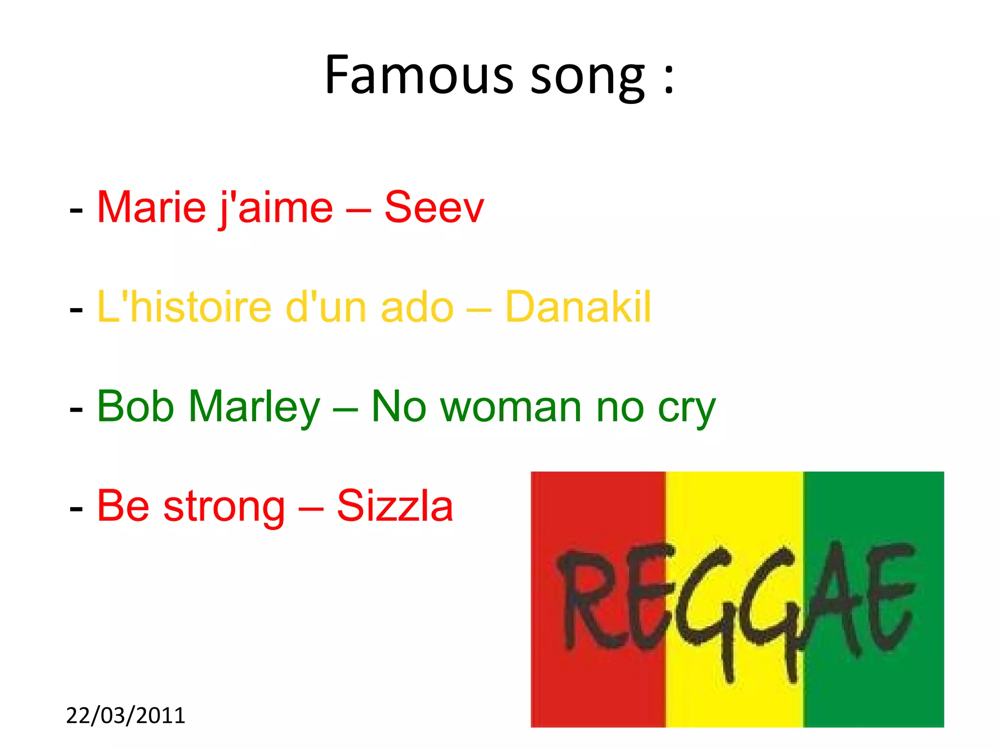Le french reggae | PPT