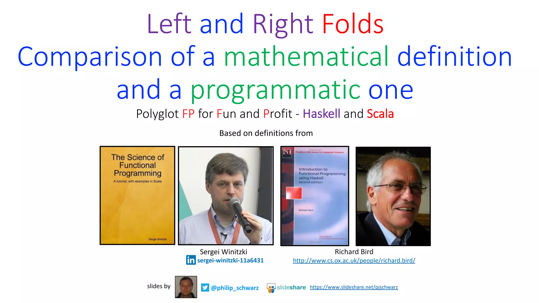 Left and Right Folds - Comparison of a mathematical definition and a programmatic one - Polyglot ...