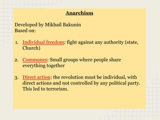 Left wing ideologies in the 19th century | PPT