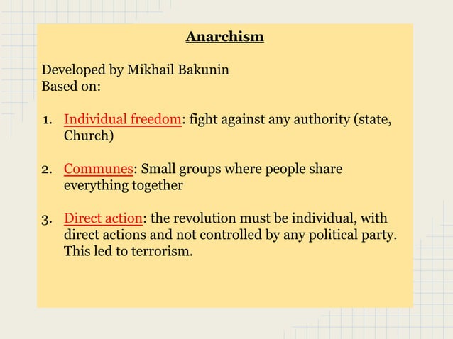 Left wing ideologies in the 19th century | PPT