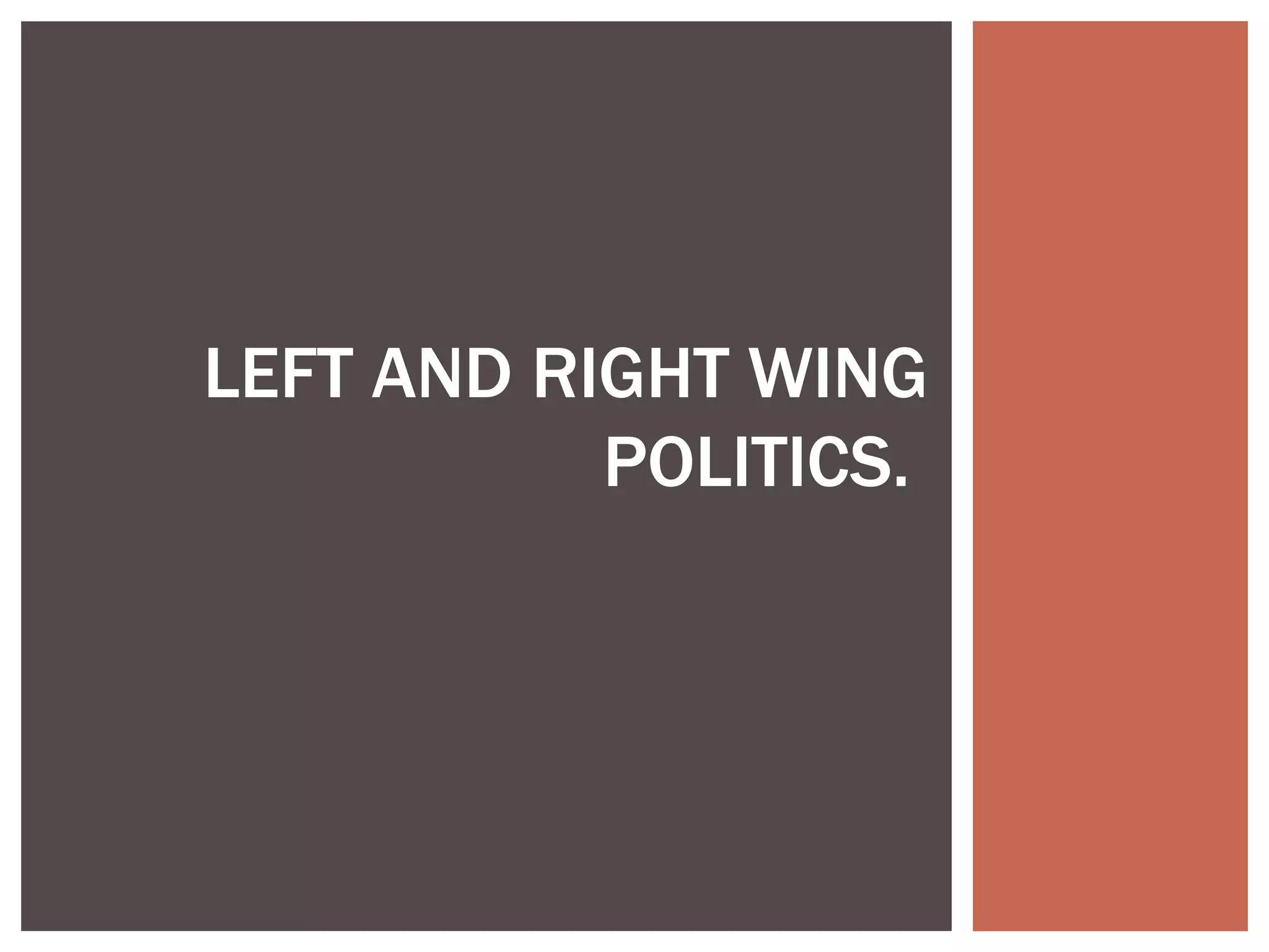 Left and right wing politics | PPT