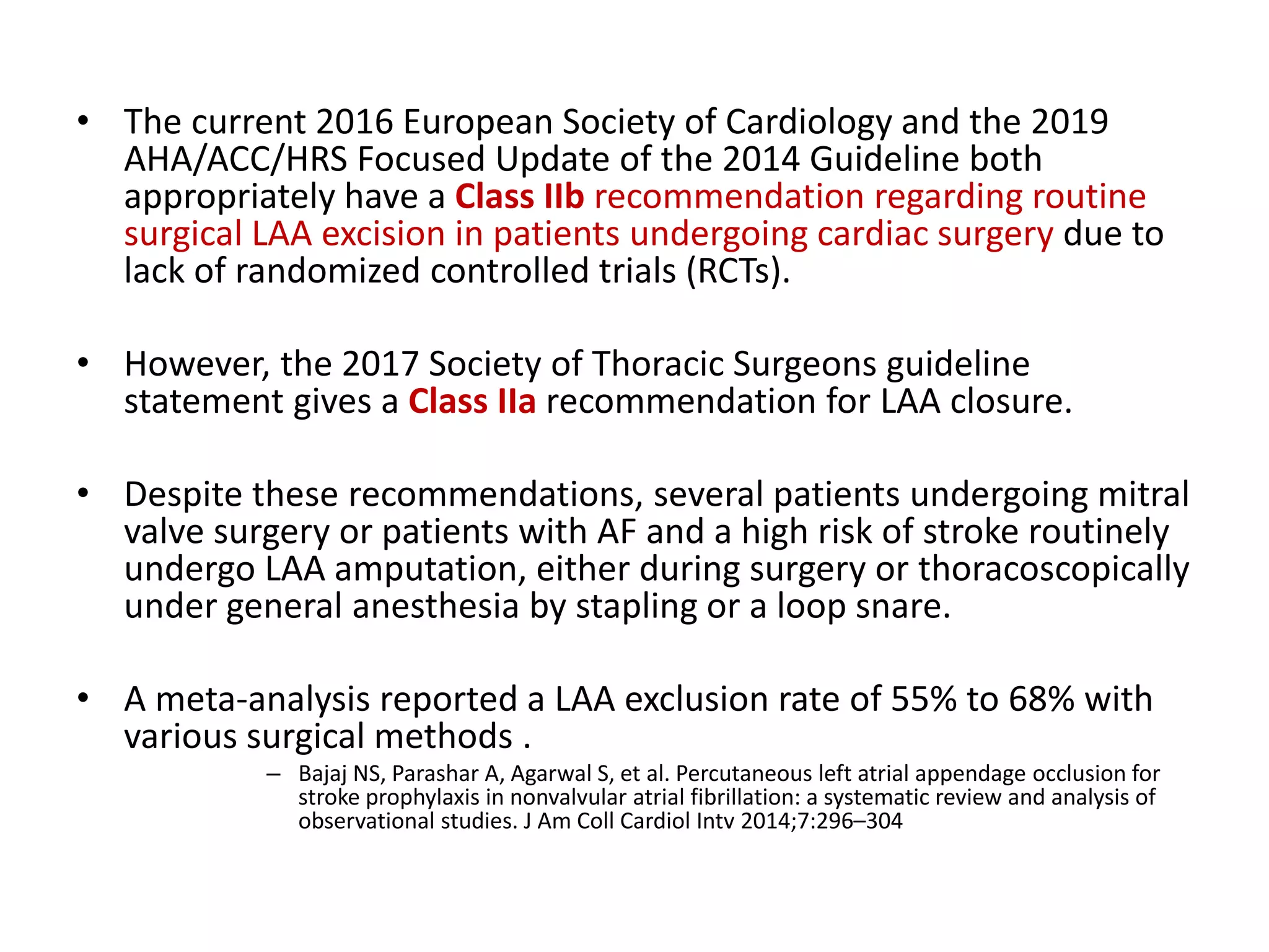 Left atrial appendage closure | PPTX