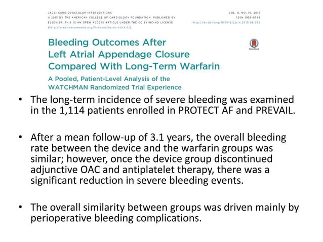 Left atrial appendage closure | PPTX
