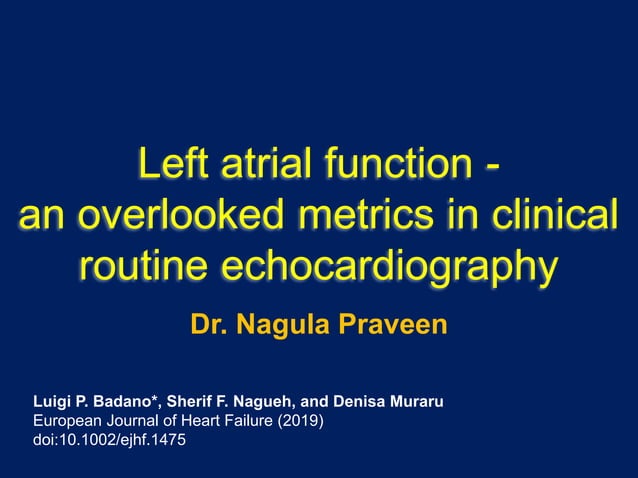 Left atrial function | PPTX | Heart and Cardiovascular Diseases ...