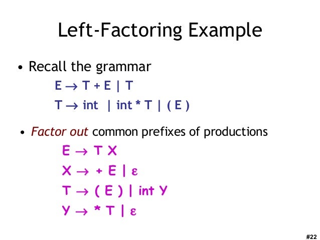 Left Factor Put