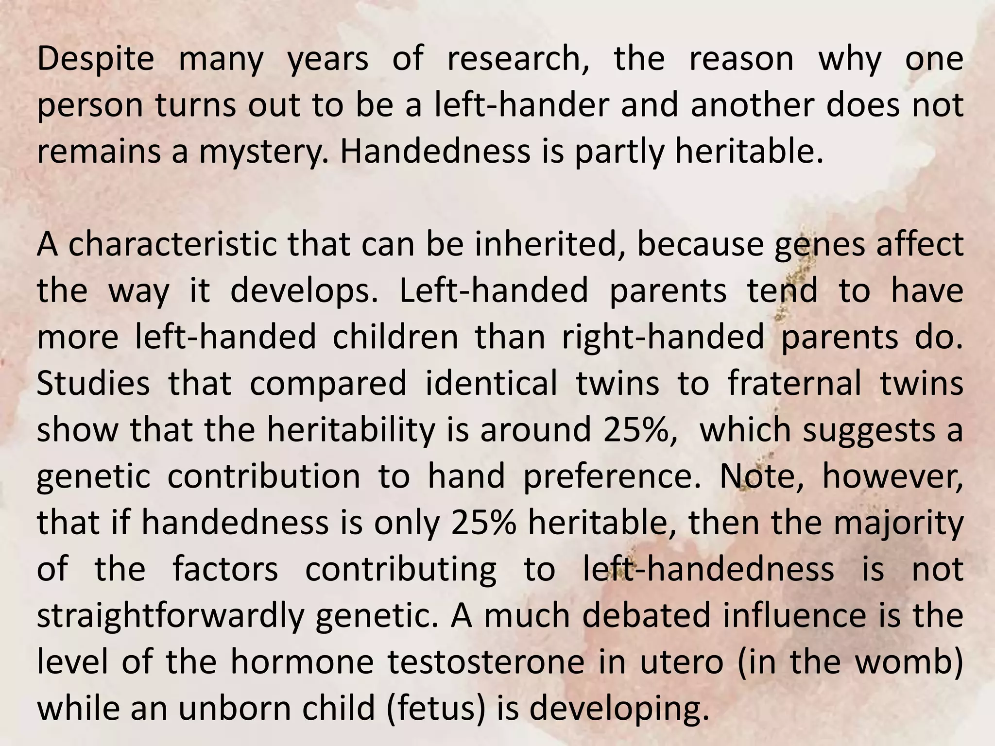 Left handedness | PPTX