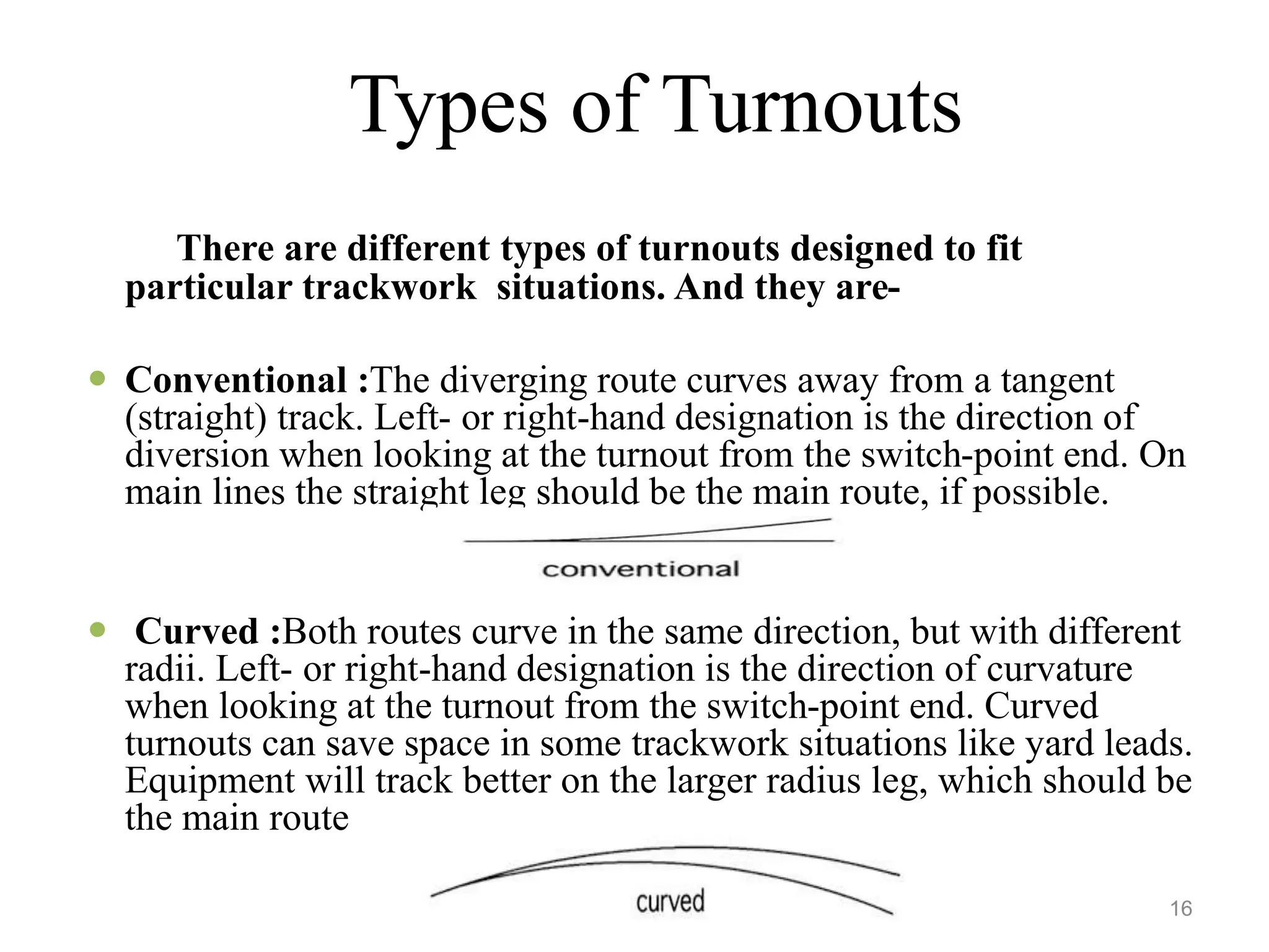 Left hand turnout in railway engineering.ppt
