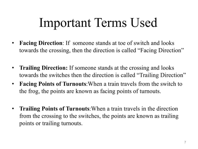 Left hand turnout in railway engineering.ppt | Rail Travel | Travel Type