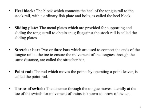 Left hand turnout in railway engineering.ppt | Rail Travel | Travel Type