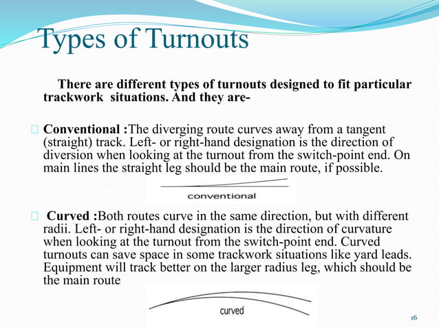 Left hand turnout | PPTX | Rail Travel | Travel Type
