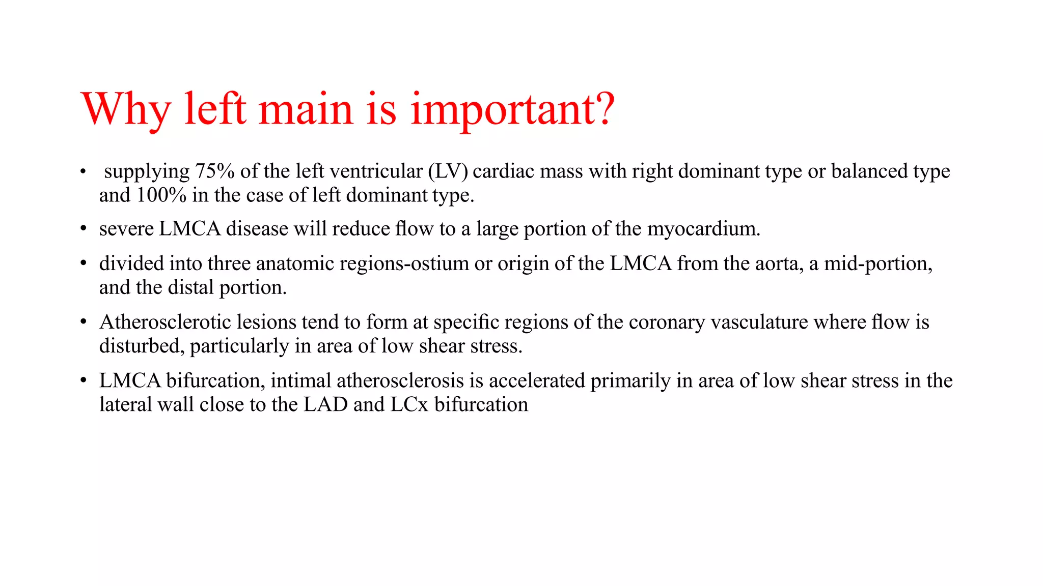 Left main disease final | PPTX | Heart and Cardiovascular Diseases ...