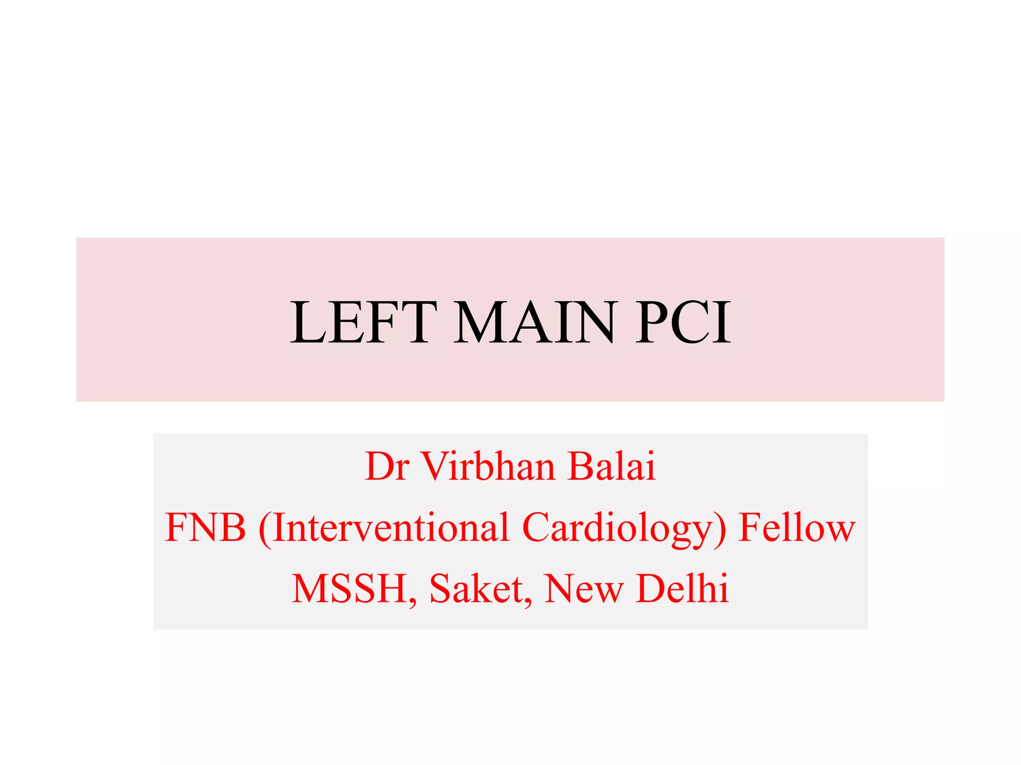 Left main pci | PPTX