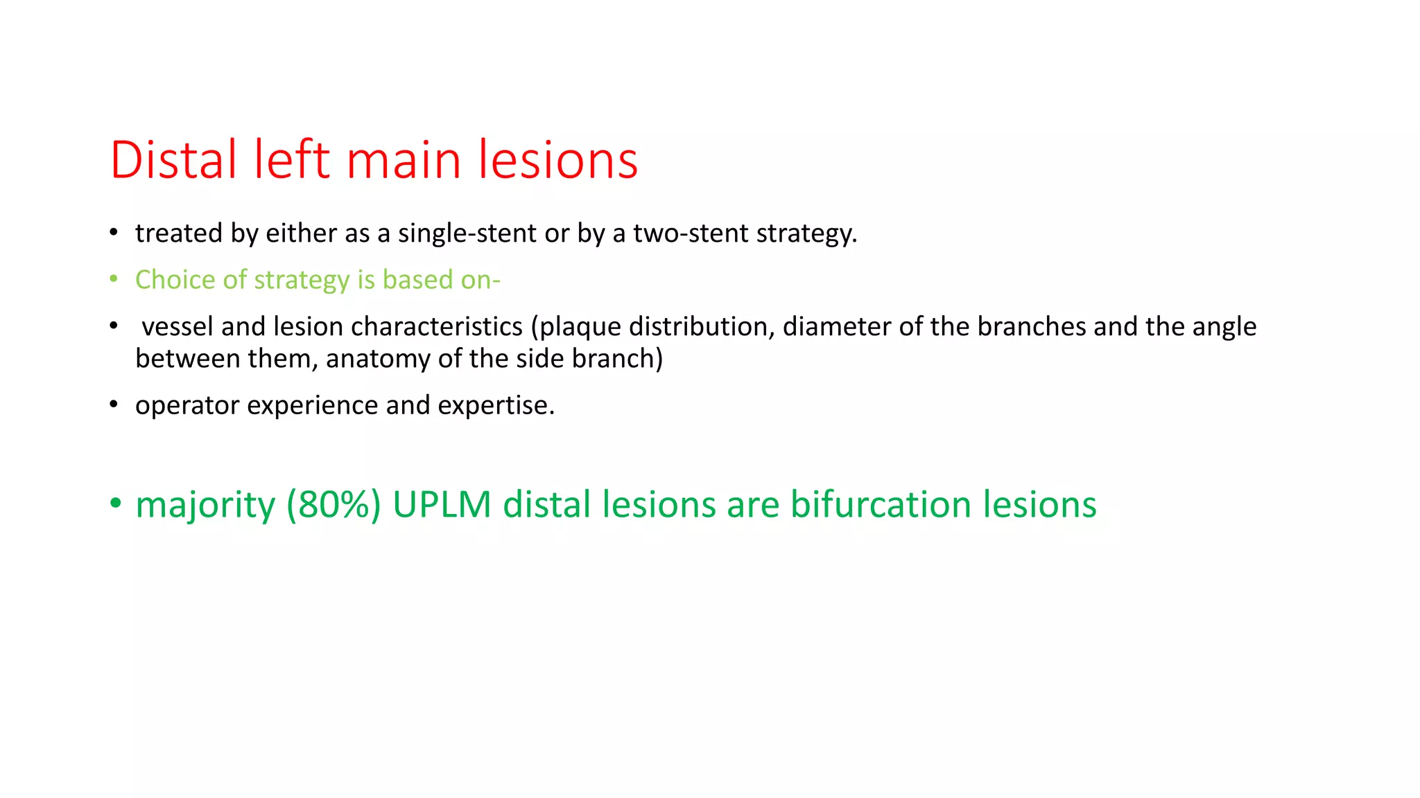 Left main stenting | PPTX