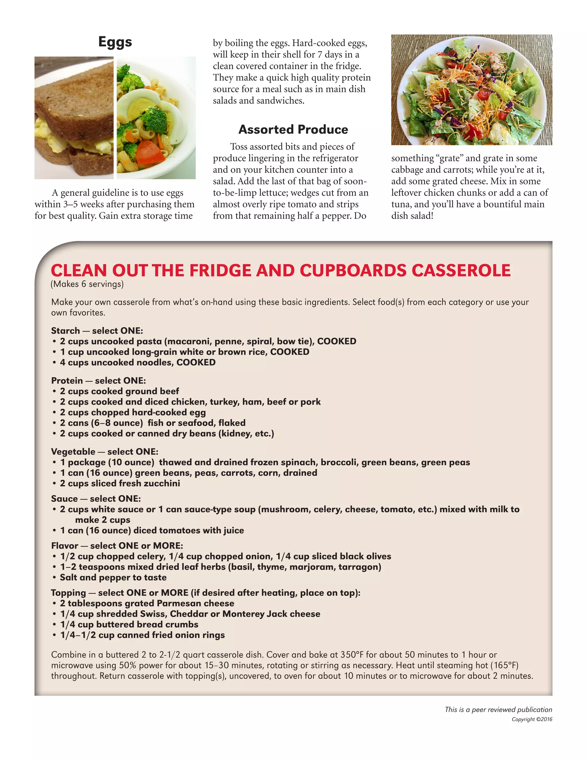 Leftover Makeovers and Refrigerator Reboots | PDF