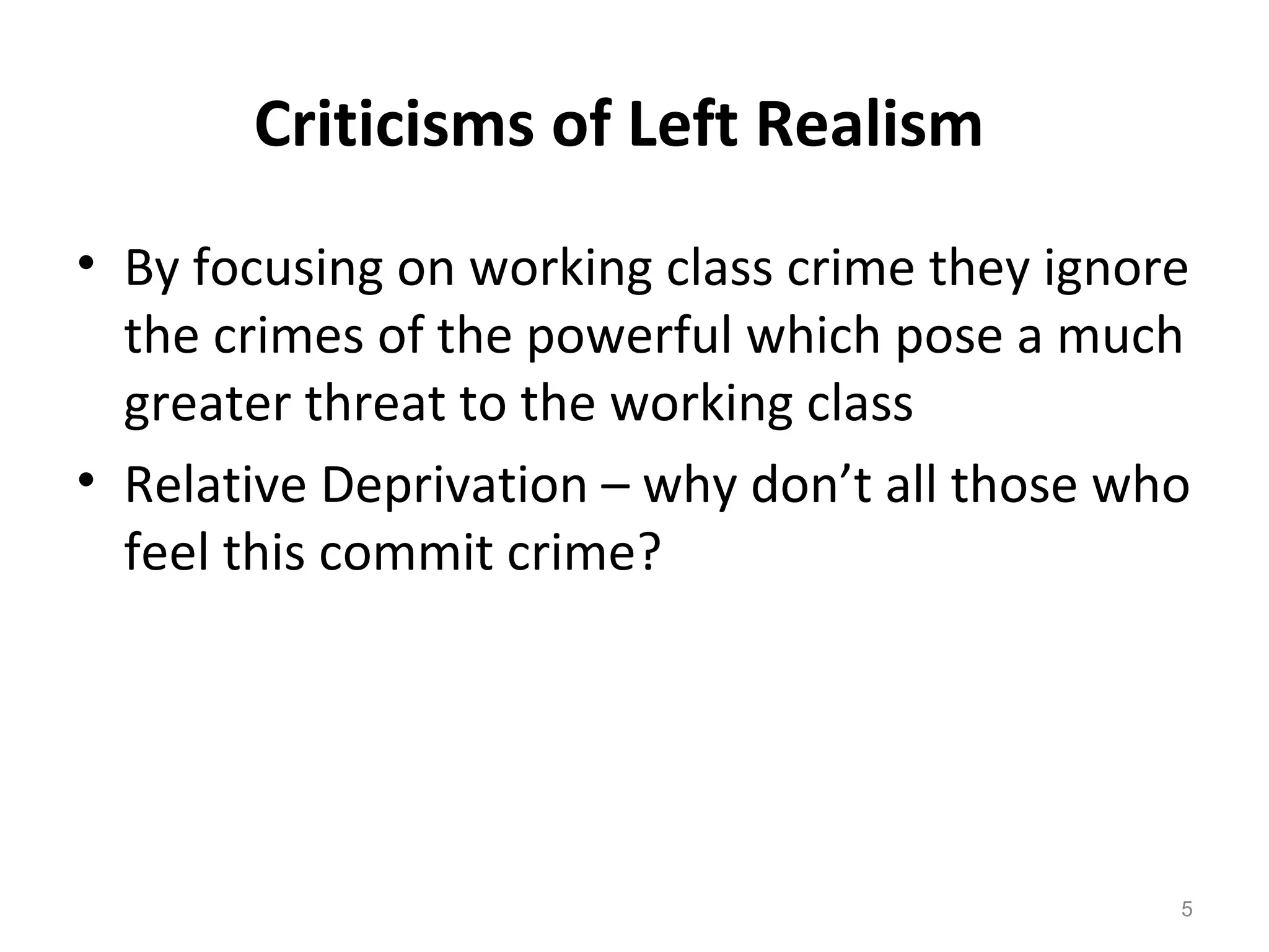 Left realism bulimic and practical solutions | PPT