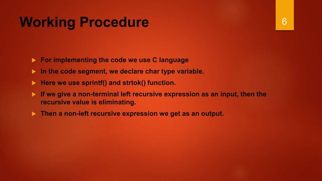 Left recursion | PPTX | Programming Languages | Computing