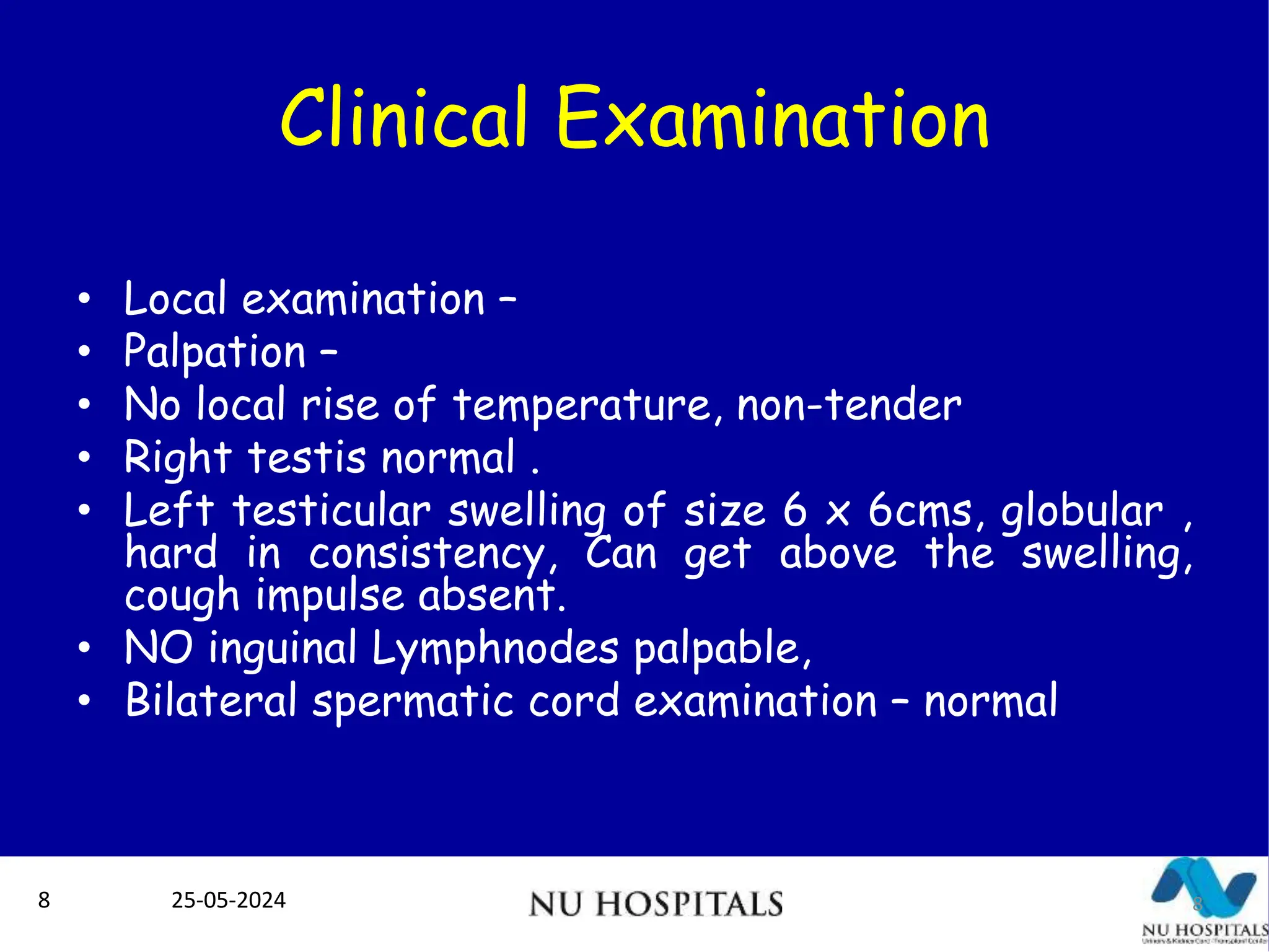 left testicular swelling of the left testis urology ppt | PPTX