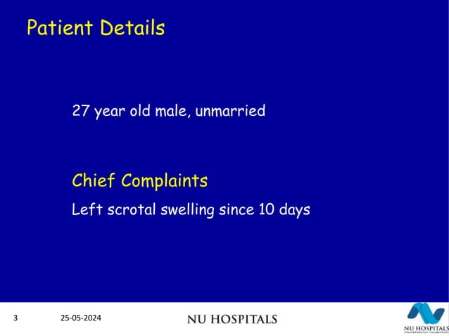 left testicular swelling of the left testis urology ppt | PPT