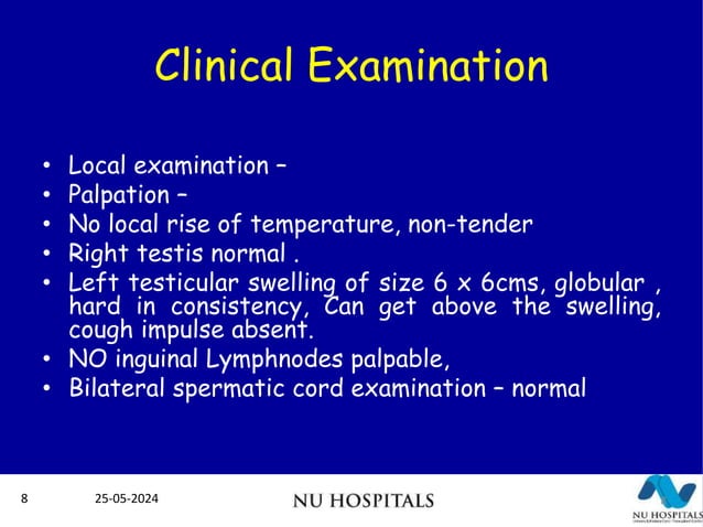 left testicular swelling of the left testis urology ppt | PPT