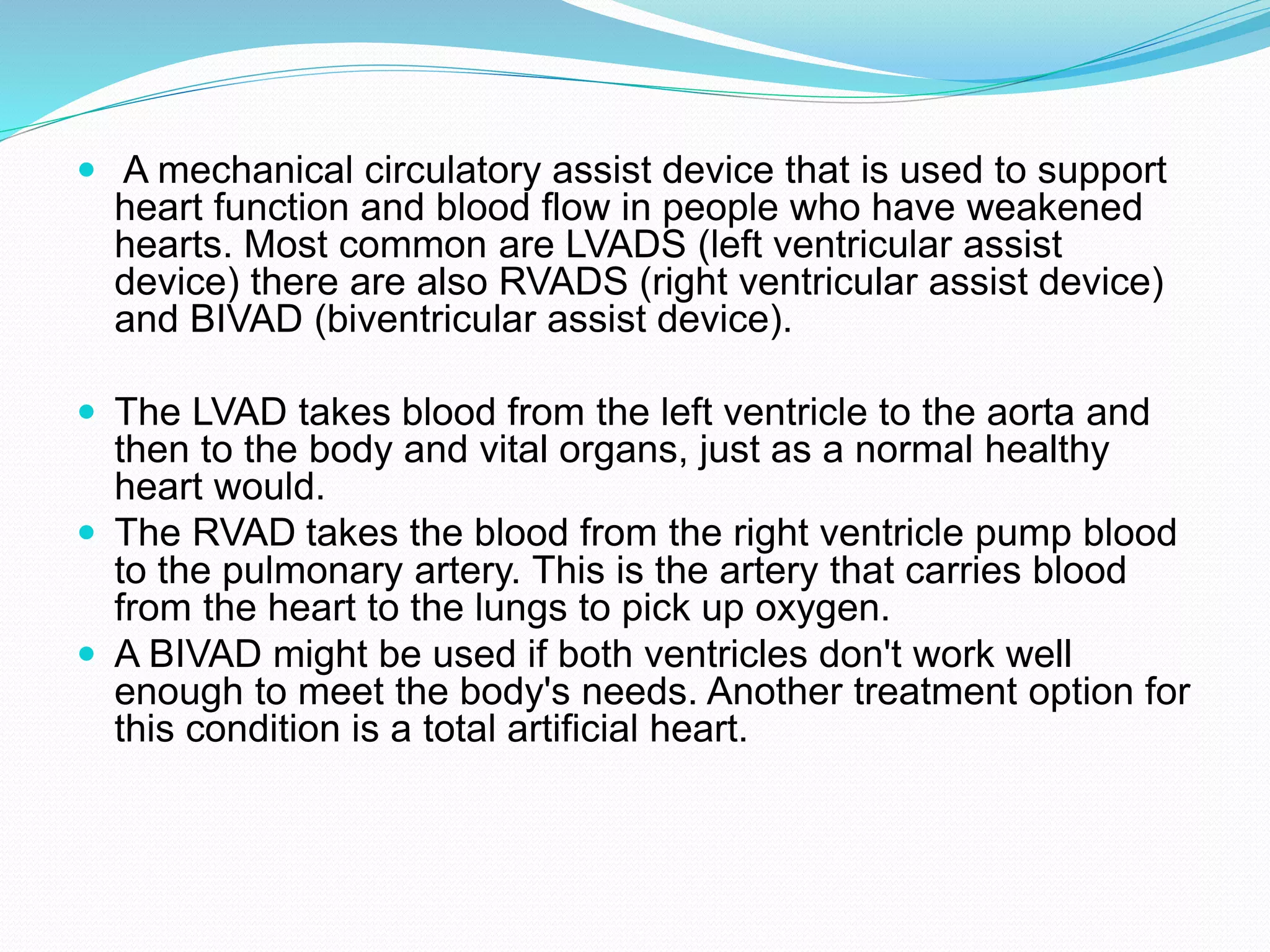 Left ventricular assist device | PPTX
