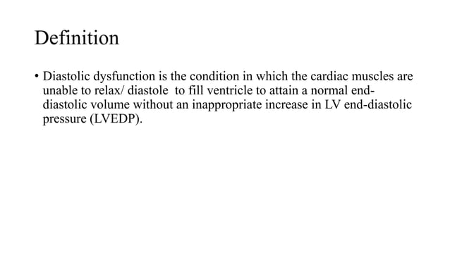 Left ventricular diastolic dysfunction in echocardiography | PPTX ...
