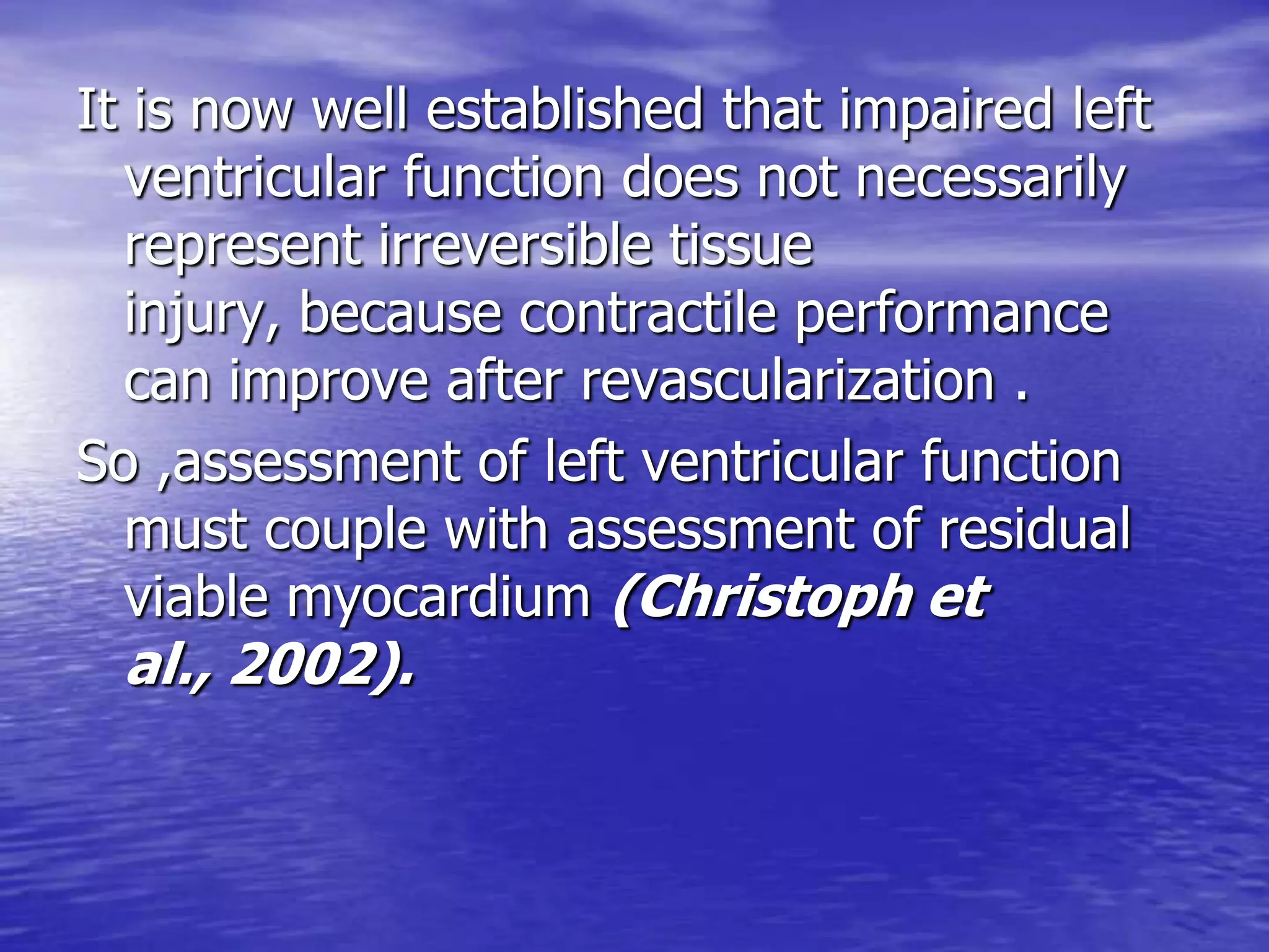 Left ventricular function evaluation | PPT