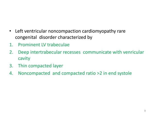 Left ventricular non compaction | PPTX | Heart and Cardiovascular ...