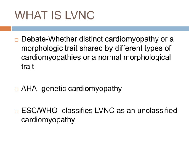 Left ventricular non compaction | PPT