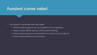 Le funzioni in javascript | PDF | Programming Languages | Computing