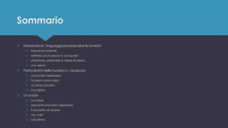 Le funzioni in javascript | PDF | Programming Languages | Computing