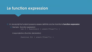 Le funzioni in javascript | PDF | Programming Languages | Computing