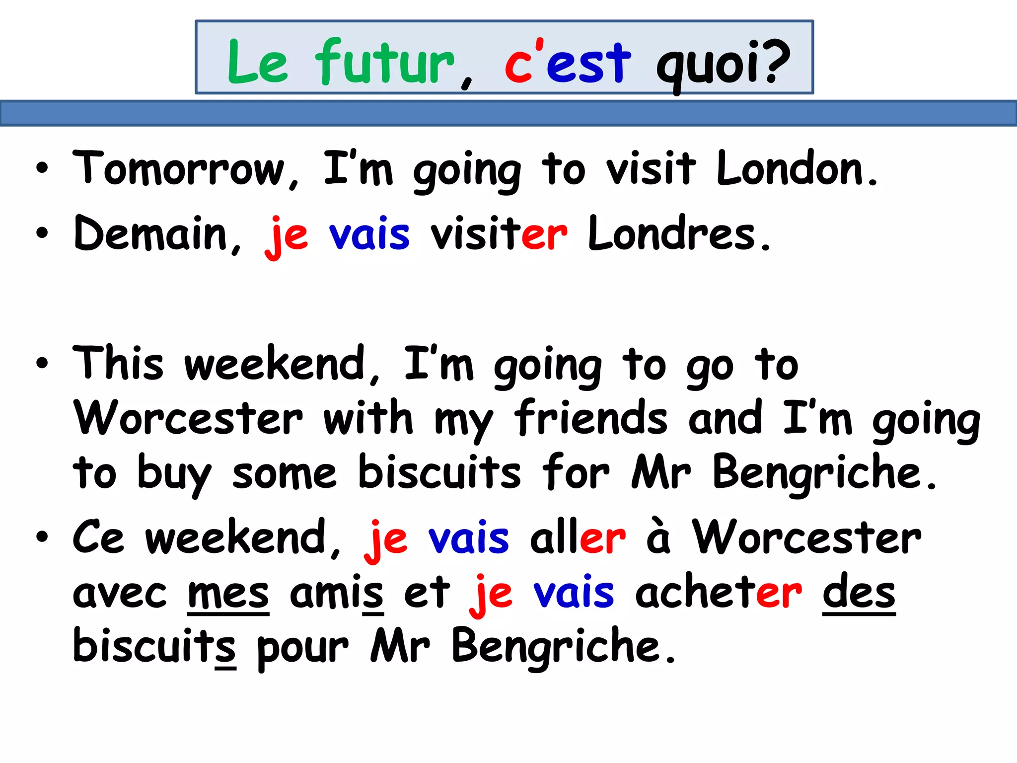 Le futur en francais | PPTX