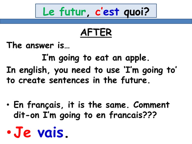 Le futur en francais | PPTX