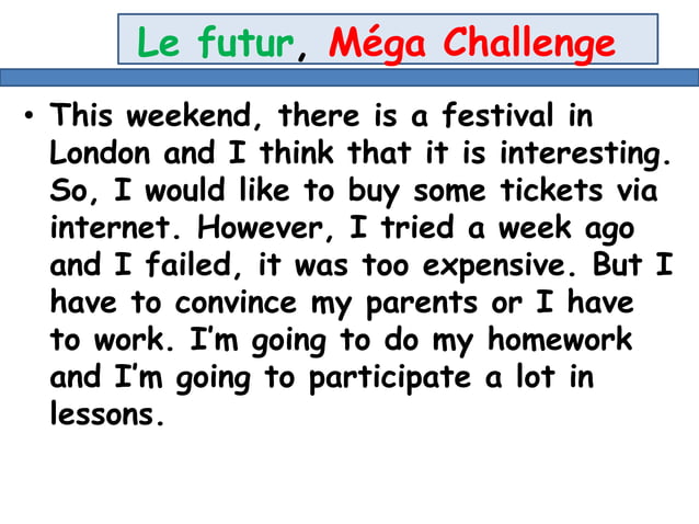 Le futur en francais | PPTX