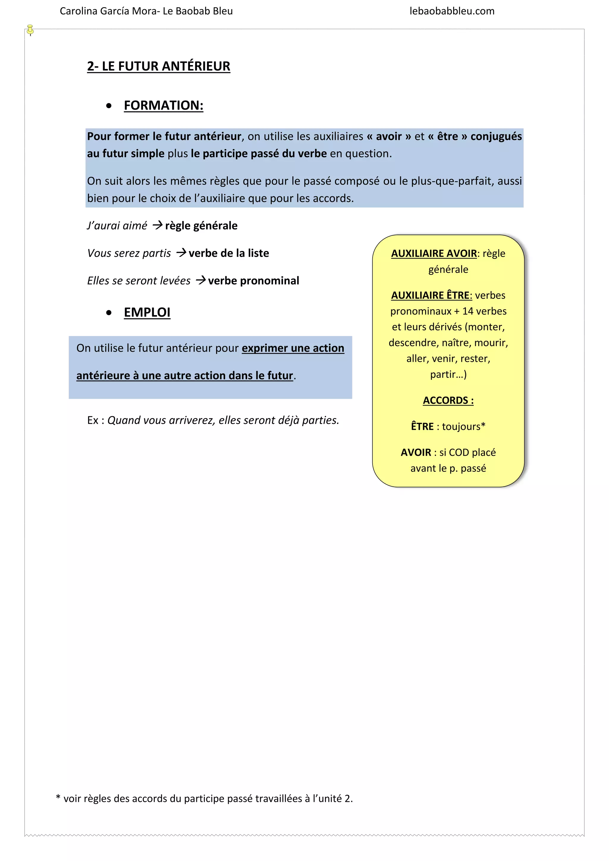 Le futur simple et le futur antérieur (B1) | PDF