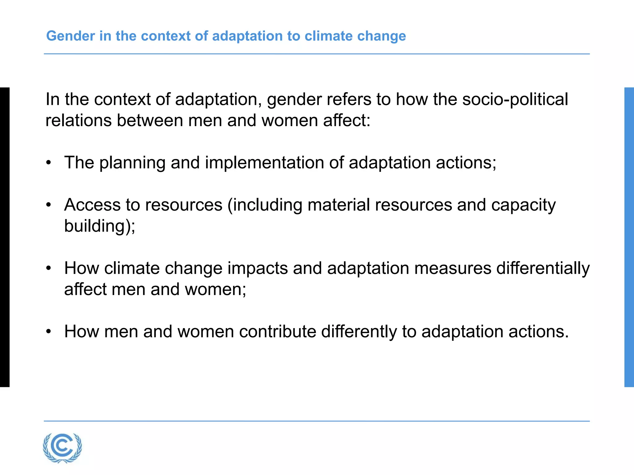 Strengthening gender considerations in adaptation planning (LEG) | PPT
