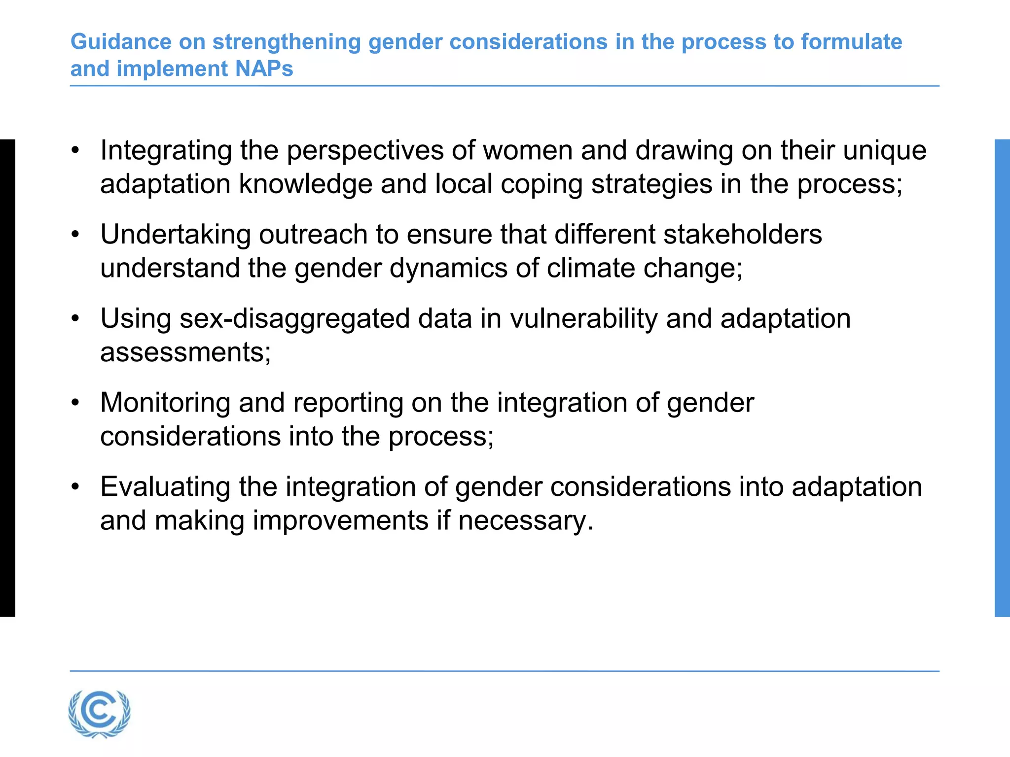 Strengthening gender considerations in adaptation planning (LEG) | PPT