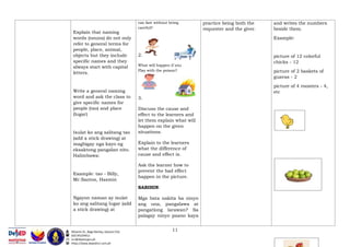 Lesson exemplar for grade one language q1 week 4 | PDF