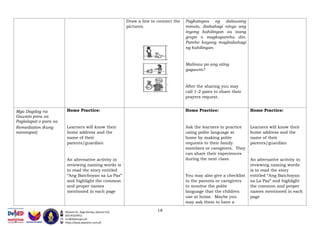 Lesson exemplar for grade one language q1 week 4 | PDF