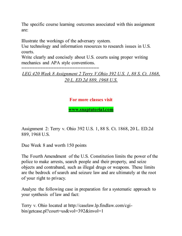 Leg 420 Success Begins / snaptutorial.com