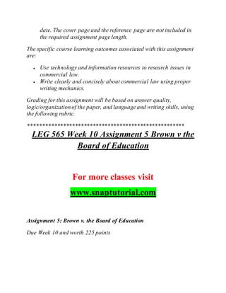 Leg 565 Success Begins / snaptutorial.com