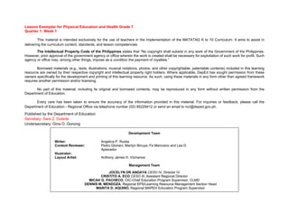 Comprehensive Lesson Exemplar on Mental Health and Target Games for ...