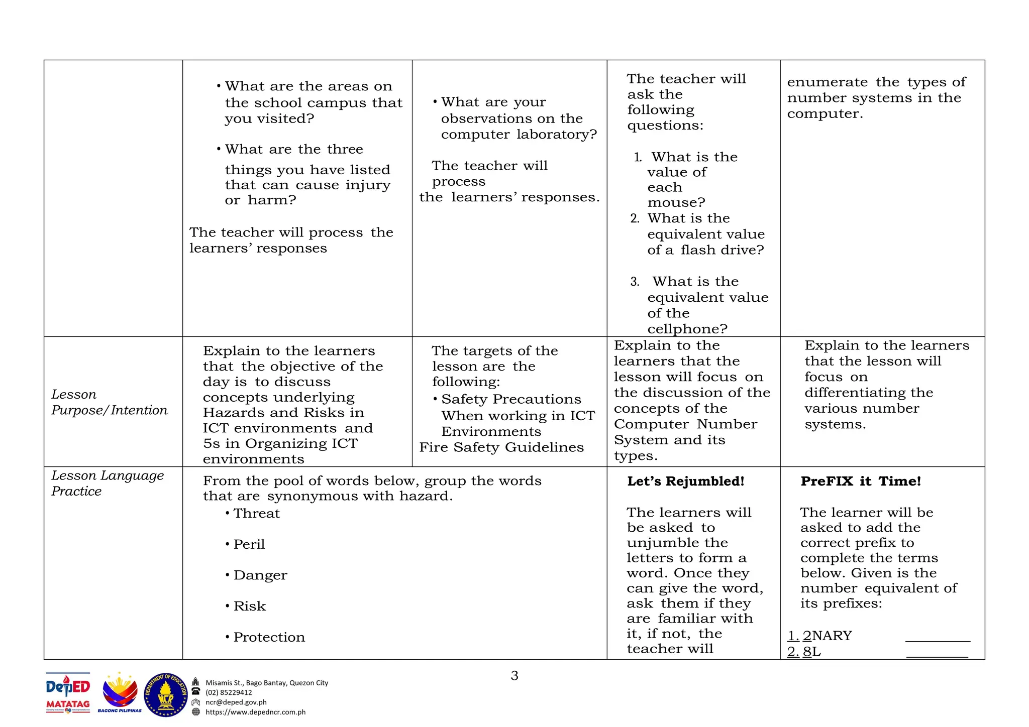 Learning Exemplar in ICT in Grade 7 Matatag Curriculum | DOCX
