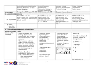 Learning Exemplar in ICT in Grade 7 Matatag Curriculum | DOCX