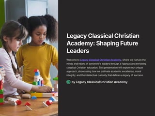 Legacy Christian Academy Tuition and Value | PDF