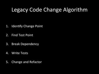 Working Effectively with Legacy Code: Lessons in Practice | PDF