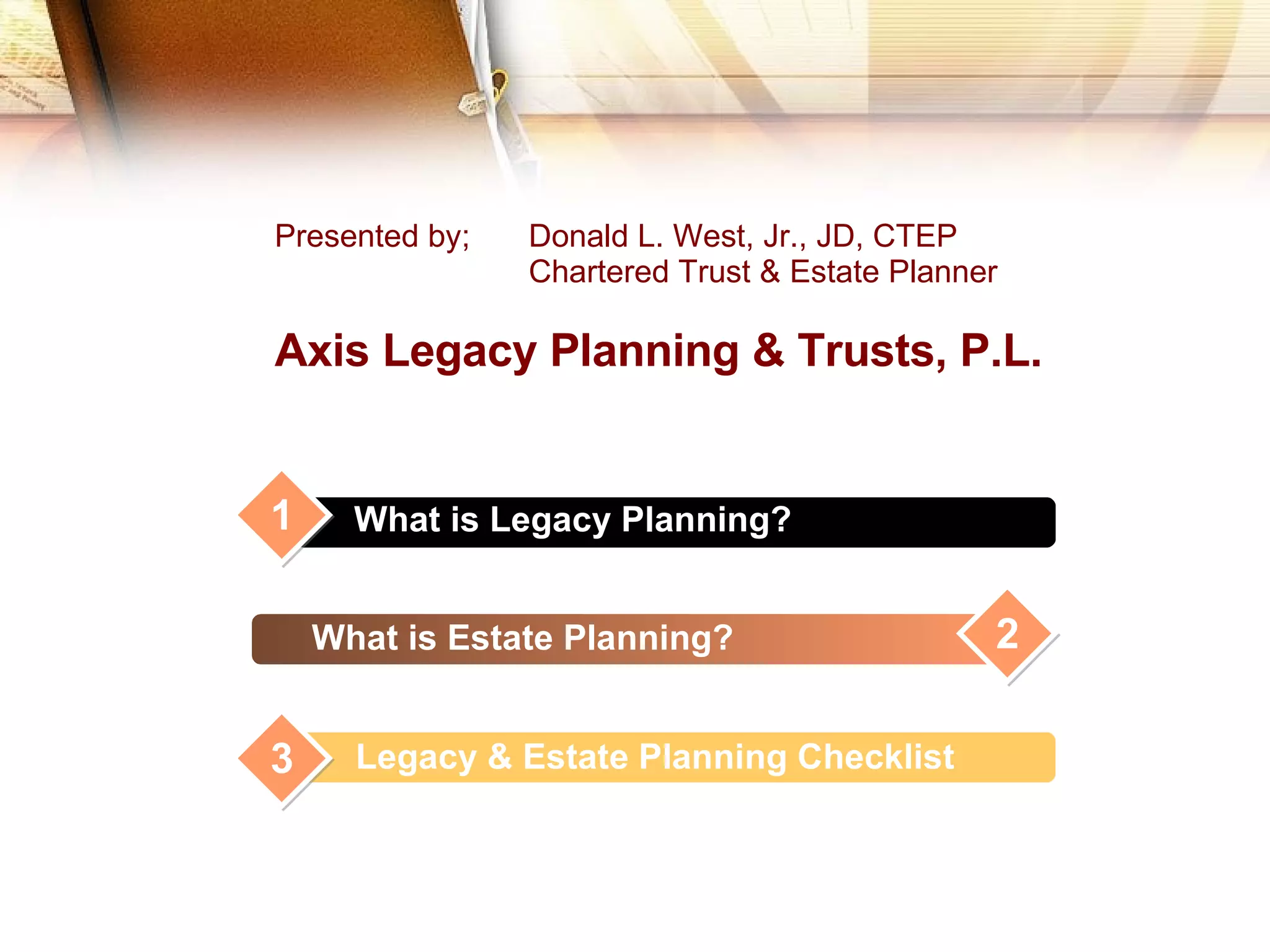 Legacy & Estate Planning Basics | PPT | Life Insurance | Insurance