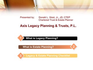 Legacy & Estate Planning Basics | PPT | Life Insurance | Insurance
