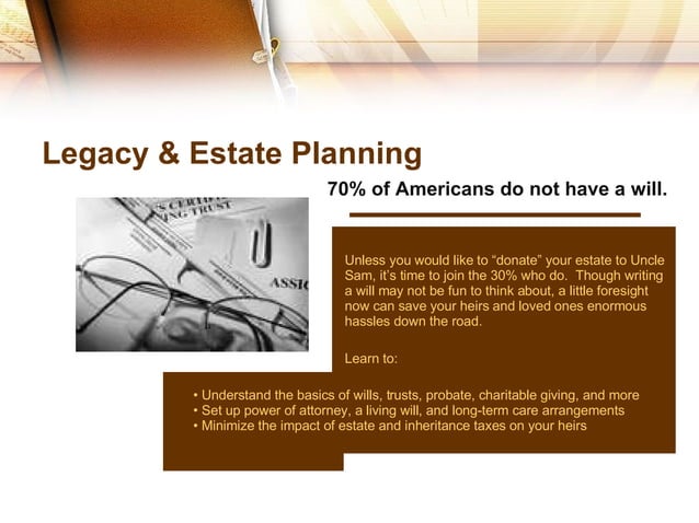 Legacy & Estate Planning Basics | PPT | Life Insurance | Insurance