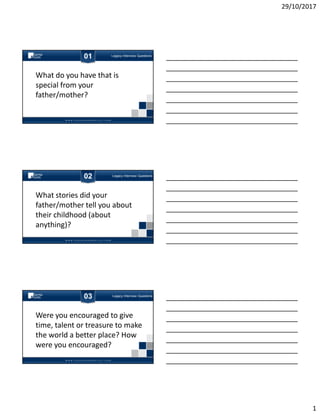 Legacy interview questions sample | PDF | Hobbies & Interests